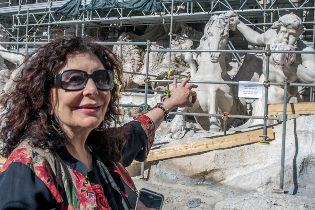 Karen dropping a coin into the Trevi Fountain - Rome, Italy. - Karen ...